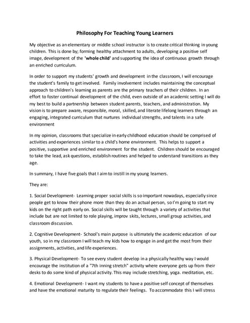 Teaching Philosophy | DOCX