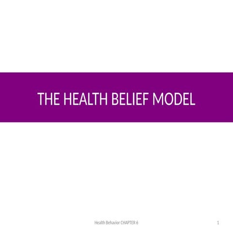 Health belief model | PPTX