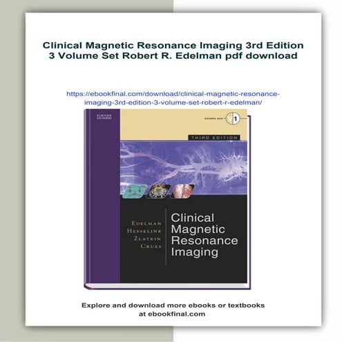 Clinical Magnetic Resonance Imaging 3rd Edition 3 Volume Set Robert R ...
