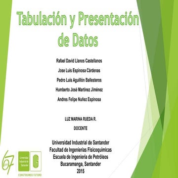 Tabulación Y Presentación De Datos Ppt