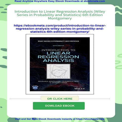 Introduction to Linear Regression Analysis (Wiley Series in Probability and Statistics) 6th ...
