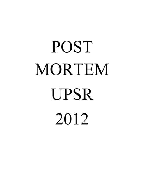 Analisis dan post mortem 2016 | DOCX