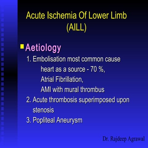 1362466100 acute ischaemia of lower limb | PPT