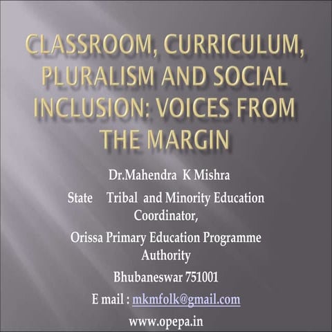 classroom-curriculum-pluralism-and-social-inclusion-indian-scenario by ...
