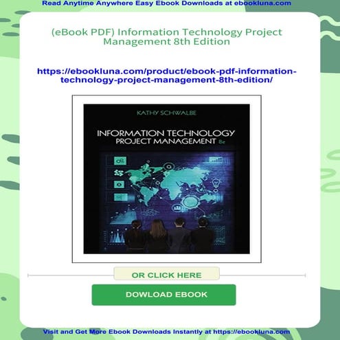 (eBook PDF) Information Technology Project Management 8th Edition | PDF