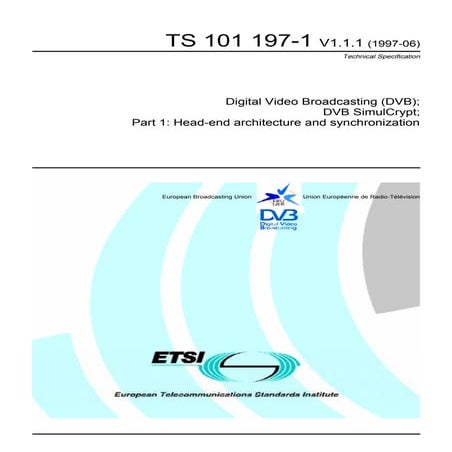 DVBSimulcrypt2 | PDF