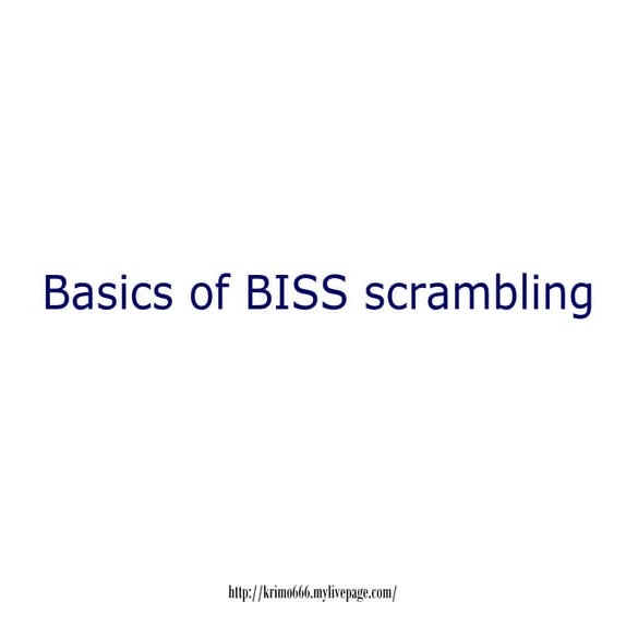 Basic of BISS | PDF