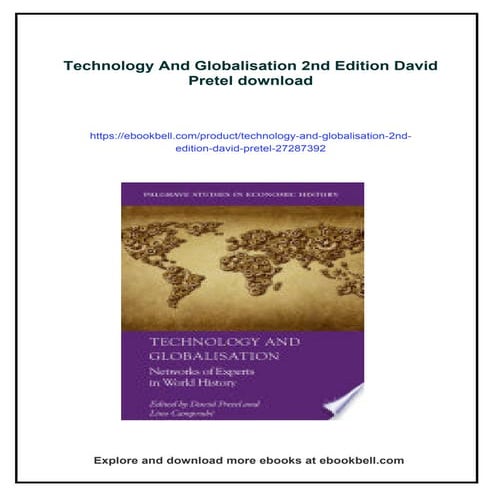 Technology And Globalisation 2nd Edition David Pretel | PDF