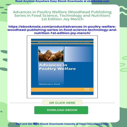 Advances in Poultry Welfare (Woodhead Publishing Series in Food Science, Technology and ...