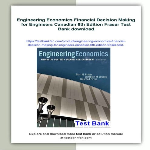 Engineering Economics Financial Decision Making for Engineers Canadian ...
