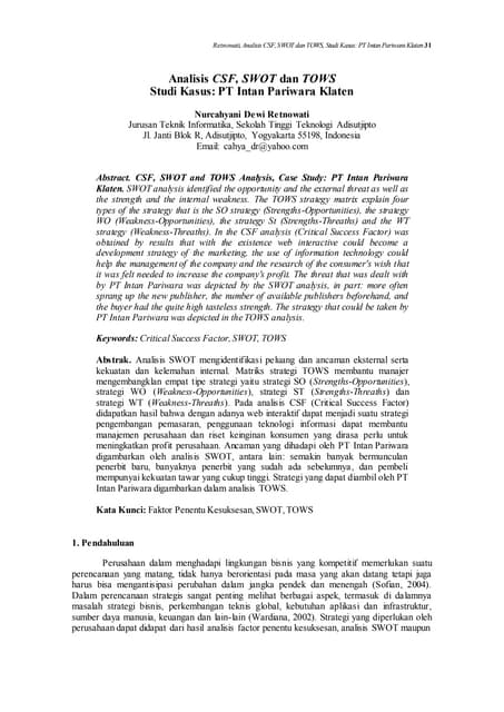 Perhitungan Analisis SWOT pada Perusahaan1.pptx