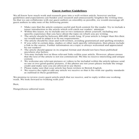 Guest Post Guidelines | PDF