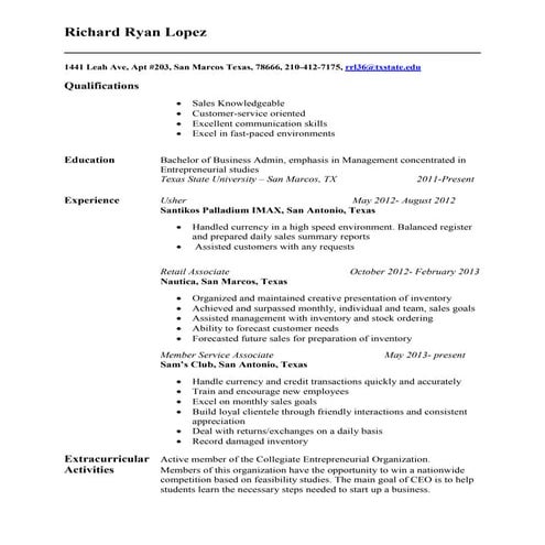 resume final | PDF