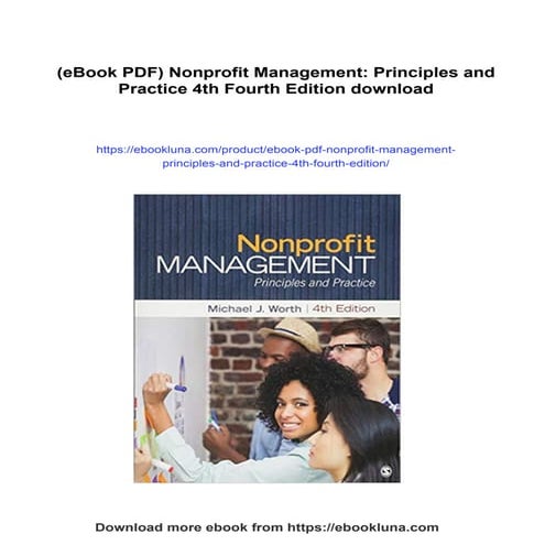 (eBook PDF) Nonprofit Management: Principles and Practice 4th Fourth Edition | PDF