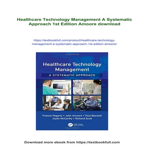 Healthcare Technology Management A Systematic Approach 1st Edition ...