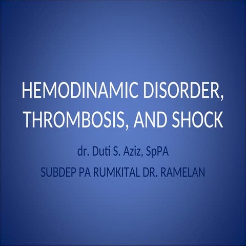 6 hemodynamic disorders | PDF
