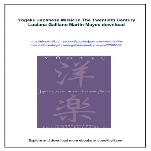 Yogaku Japanese Music In The Twentieth Century Luciana Galliano Martin ...