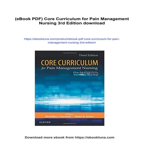 (eBook PDF) Core Curriculum for Pain Management Nursing 3rd Edition | PDF
