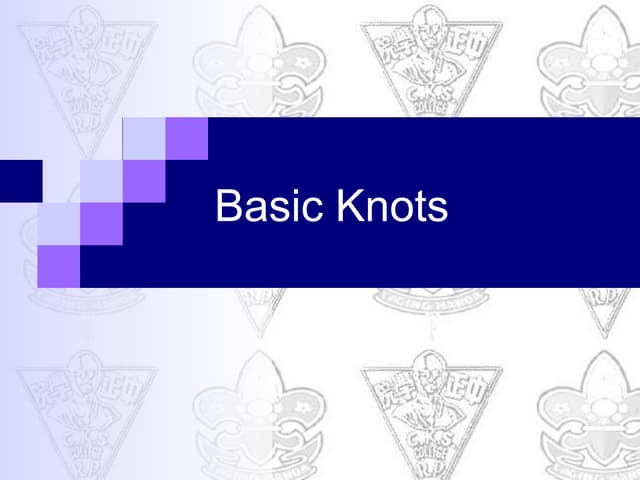 Six basic knots for Scout | PDF