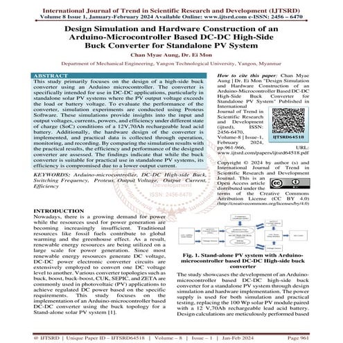 Design Simulation and Hardware Construction of an Arduino Microcontroller Based DC DC High Side ...