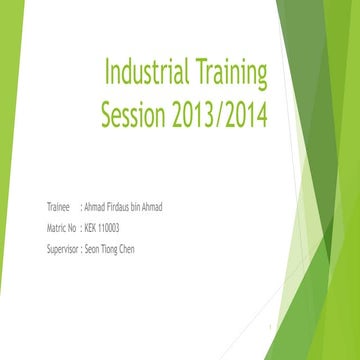 Industrial training | PPT