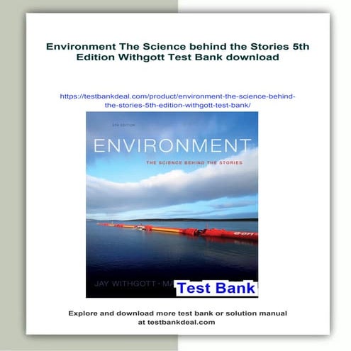 Environment The Science behind the Stories 5th Edition Withgott Test ...