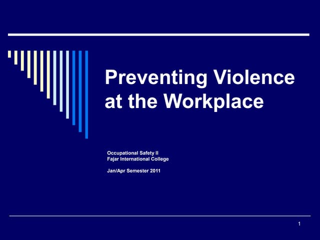 Workplace Violence | PPT
