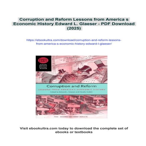 Corruption and Reform Lessons from America s Economic History Edward L ...