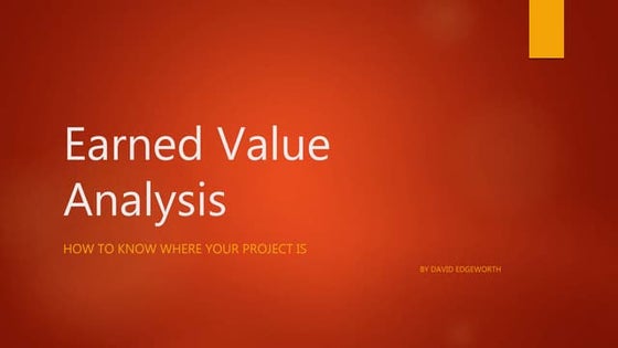 A simple example of Earned Value Management (EVM) in action | PDF