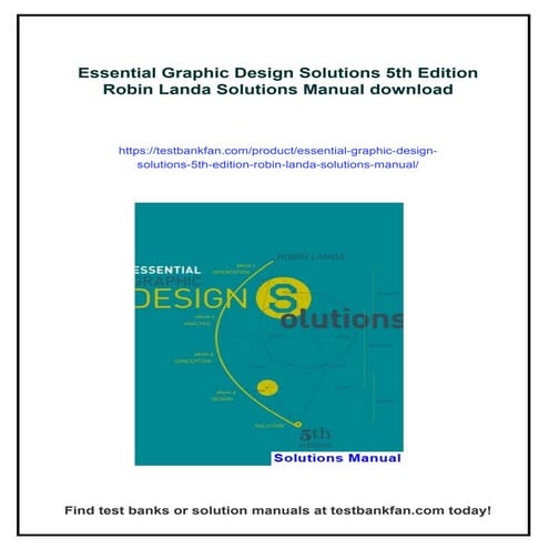 Essential Graphic Design Solutions 5th Edition Robin Landa Solutions ...