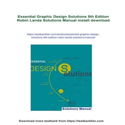 Essential Graphic Design Solutions 5th Edition Robin Landa Solutions ...