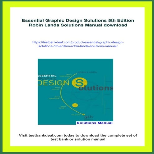 Essential Graphic Design Solutions 5th Edition Robin Landa Solutions ...