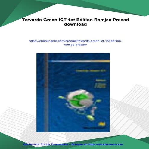 Towards Green ICT 1st Edition Ramjee Prasad | PDF