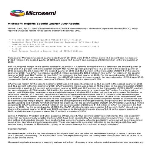 Q3 2009 Earning Report of Marriott International | PDF