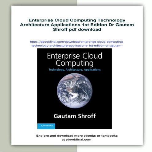 Enterprise Cloud Computing Technology Architecture Applications 1st ...