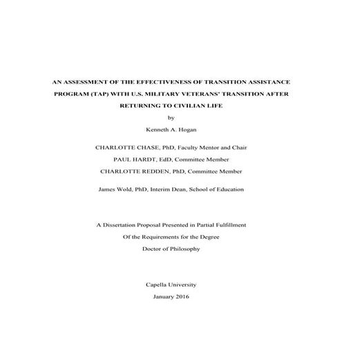 An Assessment of the Effectiveness of Transition Assistance Program ...