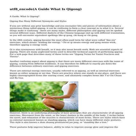 A Guide What Is Qigong | PDF