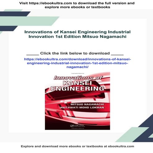 Innovations of Kansei Engineering Industrial Innovation 1st Edition ...