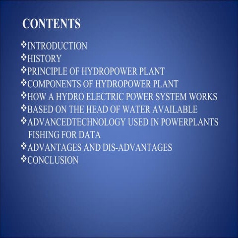 hydro electric power plant | PPT
