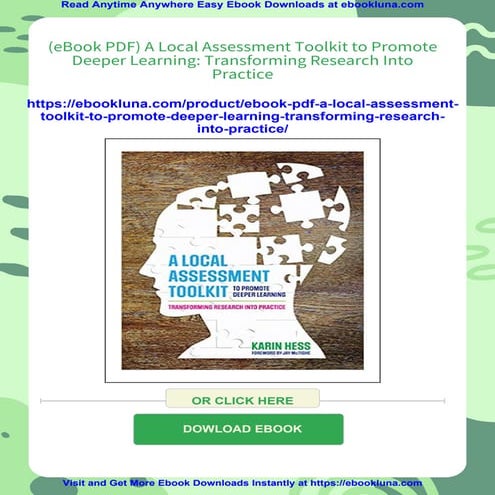 (eBook PDF) A Local Assessment Toolkit to Promote Deeper Learning ...