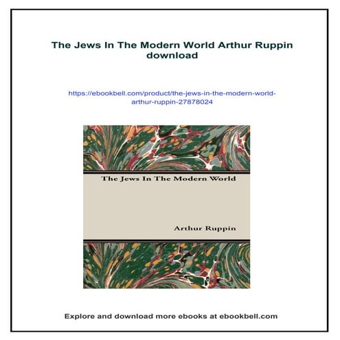 The Jews In The Modern World Arthur Ruppin | PDF