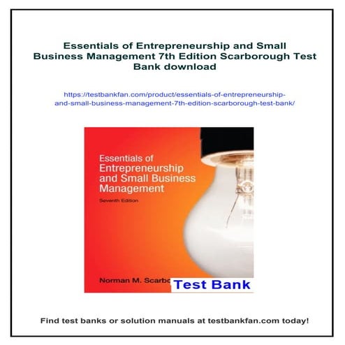 Essentials of Entrepreneurship and Small Business Management 7th ...