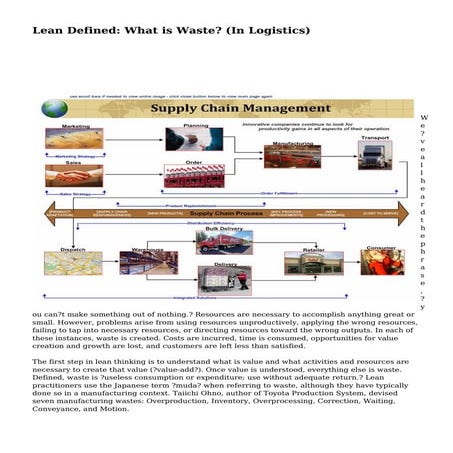Lean Defined: What is Waste? (In Logistics) | PDF