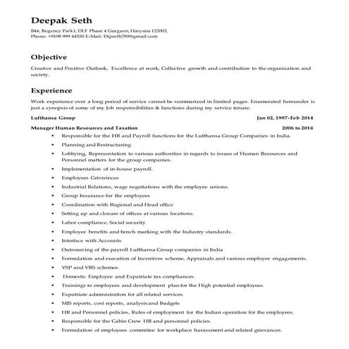 Deepak Seth Resume | DOCX