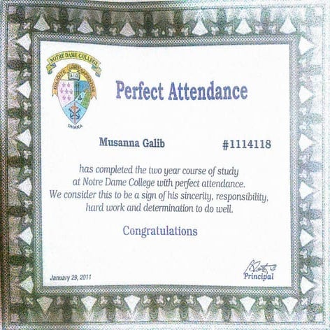 perfect attendance award | PDF