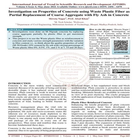 Investigation on Properties of Concrete using Waste Plastic Fiber as ...