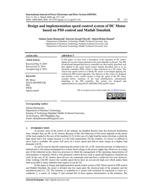 Closed Loop Control of DC Drives | PDF