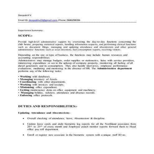 Admin KRA Manan Patel | DOCX