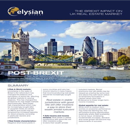 Brexit Impact on UK Real Estate - Elysian | PDF