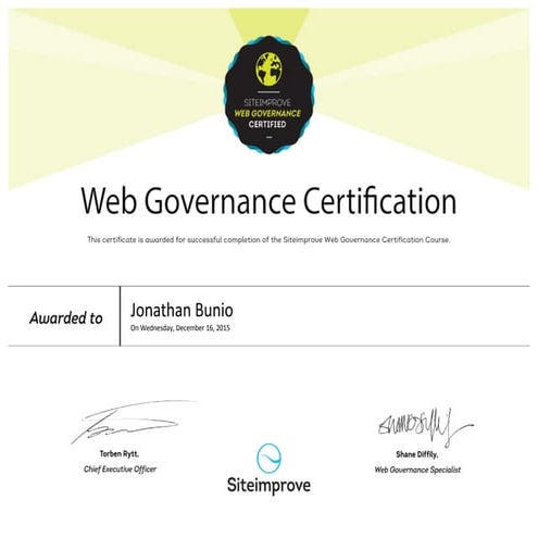 SiteImprove_Web Governance_Certification | PDF